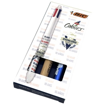 4-COLOR BIC PEN SET - LIMITED EDITION 10 YEARS OVERLORD MUSEUM