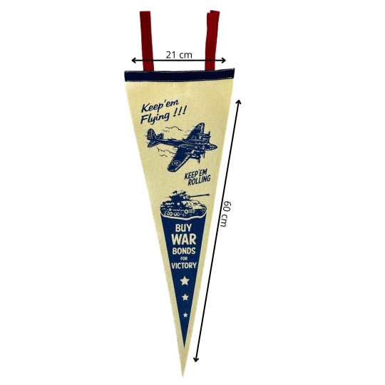 Felt Pennant "Buy War Bonds For Victory"