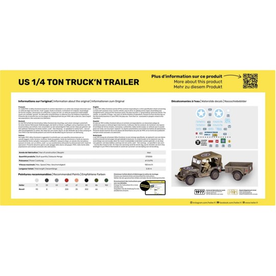 Kit US 1/4 Ton Truck'n Trailer