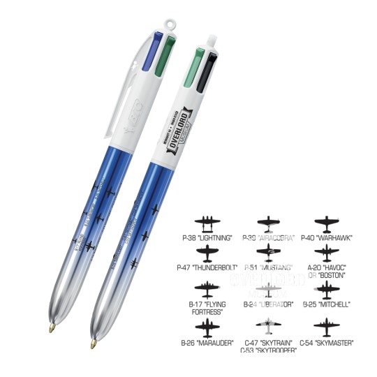 Stylo Bic 4 couleurs - Brillant Avions
