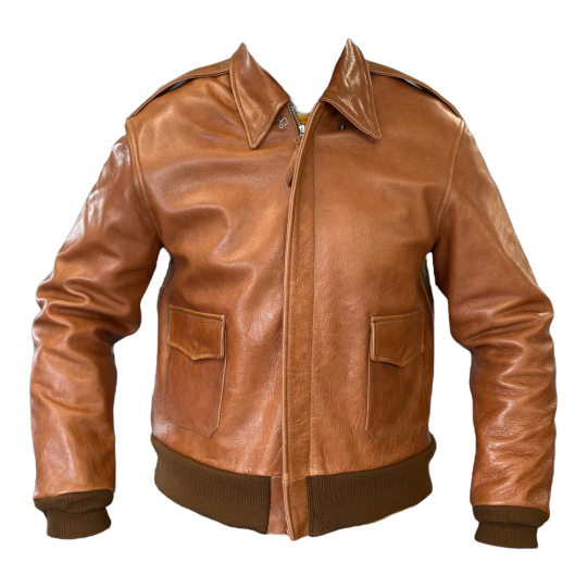 USAAF Leather Pilot Jacket - A-2 United Sheeplined Visky Brown